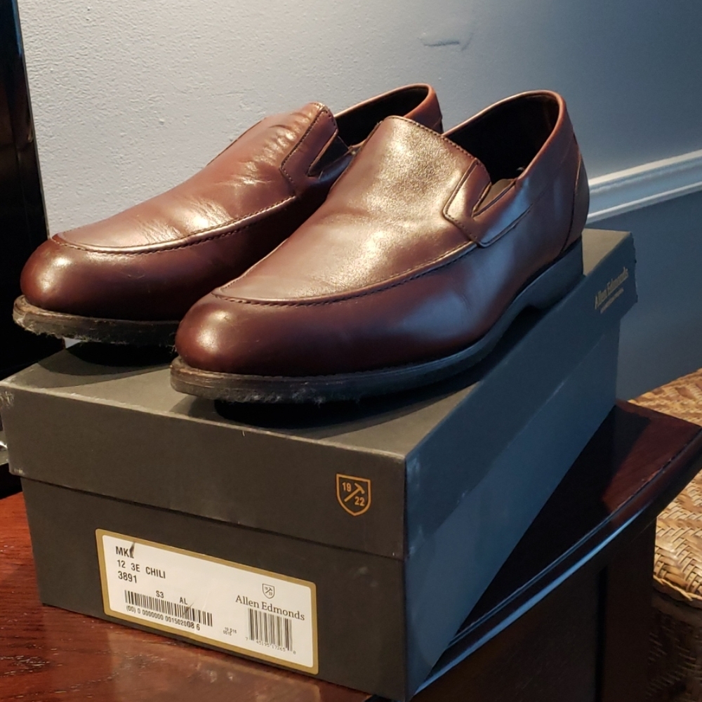 Allen Edmonds Mke Slip Ons Chili - Gem